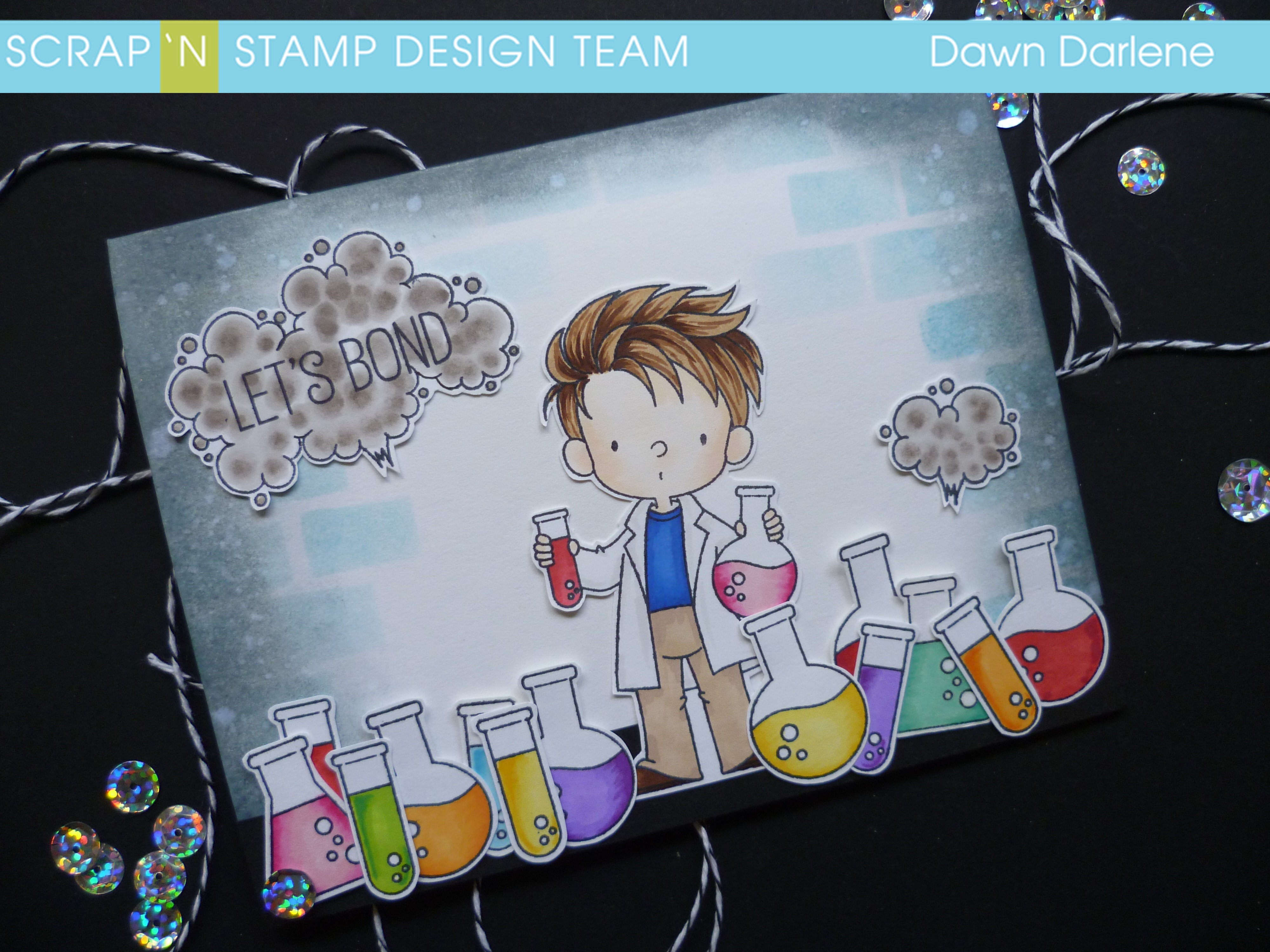 Let's Bond Card with My Favorite Things Stamp Set | Scrap N Stamp