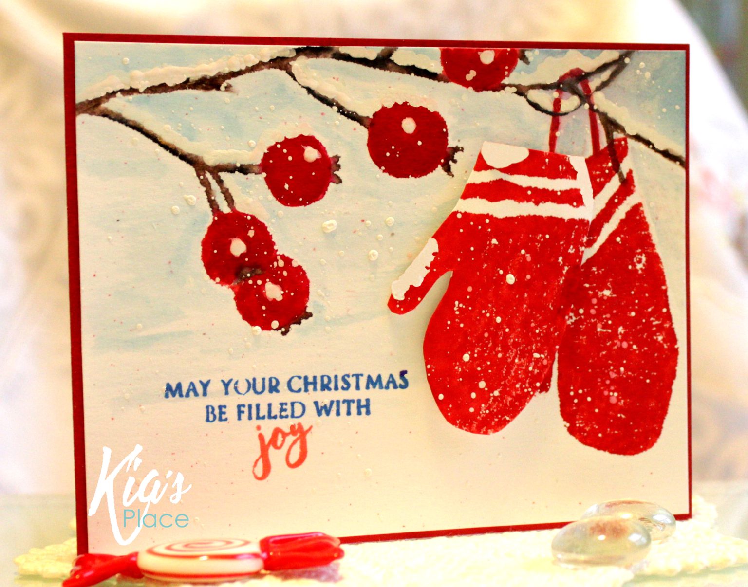 Red Mittens | Scrap N Stamp