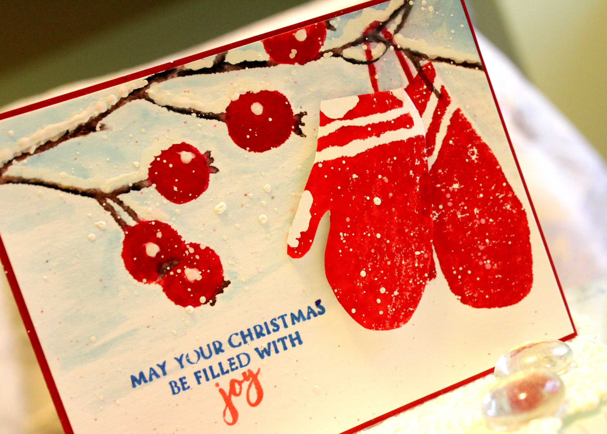 Red Mittens | Scrap N Stamp